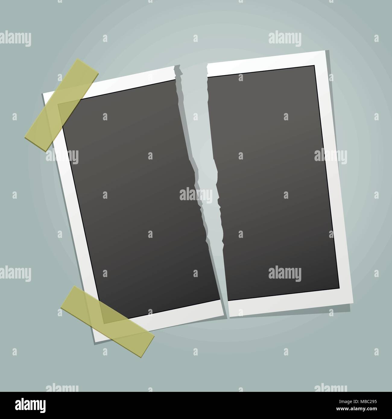 Torn photo frame isolated. Vector illustration Stock Vector Image & Art ...