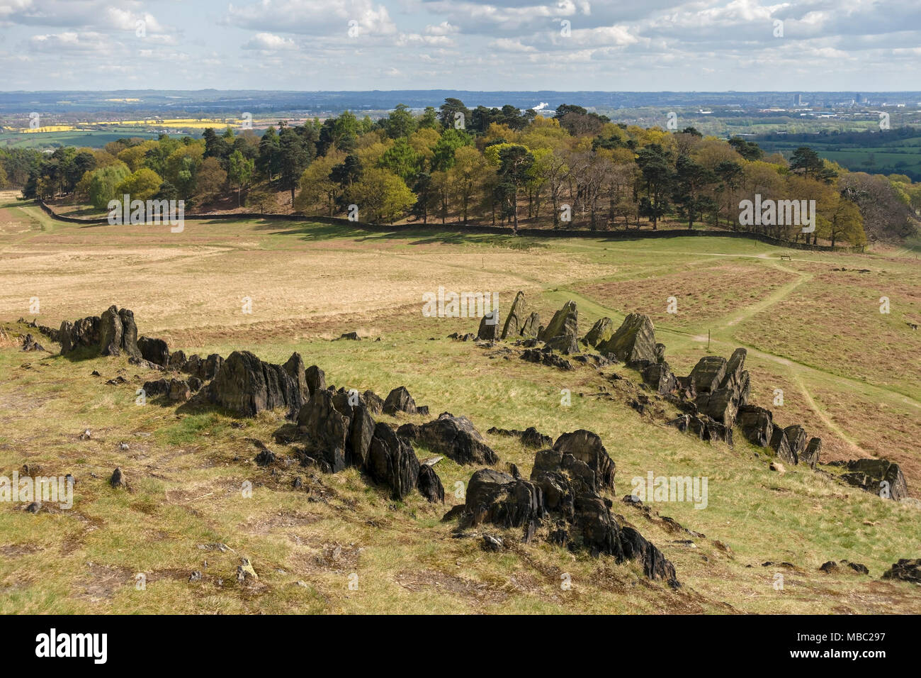 Outcrops of reputedly the oldest (precambrian) rocks in Britain ...