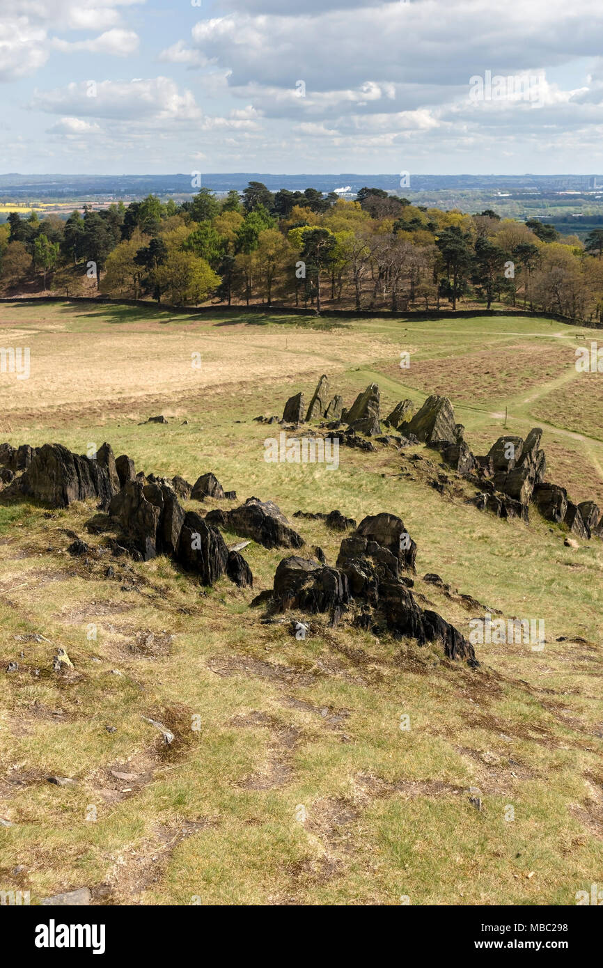 Outcrops of reputedly the oldest (precambrian) rocks in England ...
