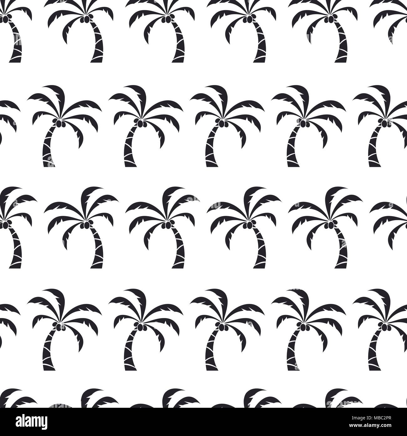 Seamless pattern with palm trees. Vector illustration Stock Vector ...
