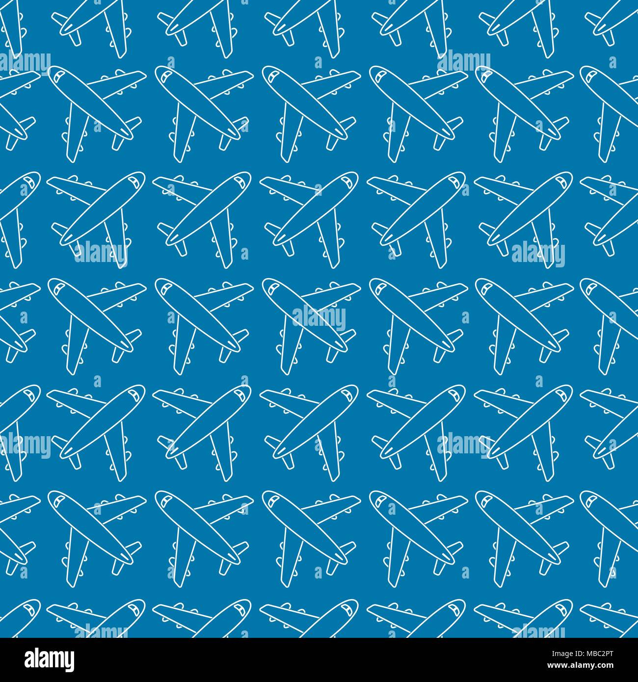 Seamless pattern with airplanes. Vector illustration Stock Vector Image ...
