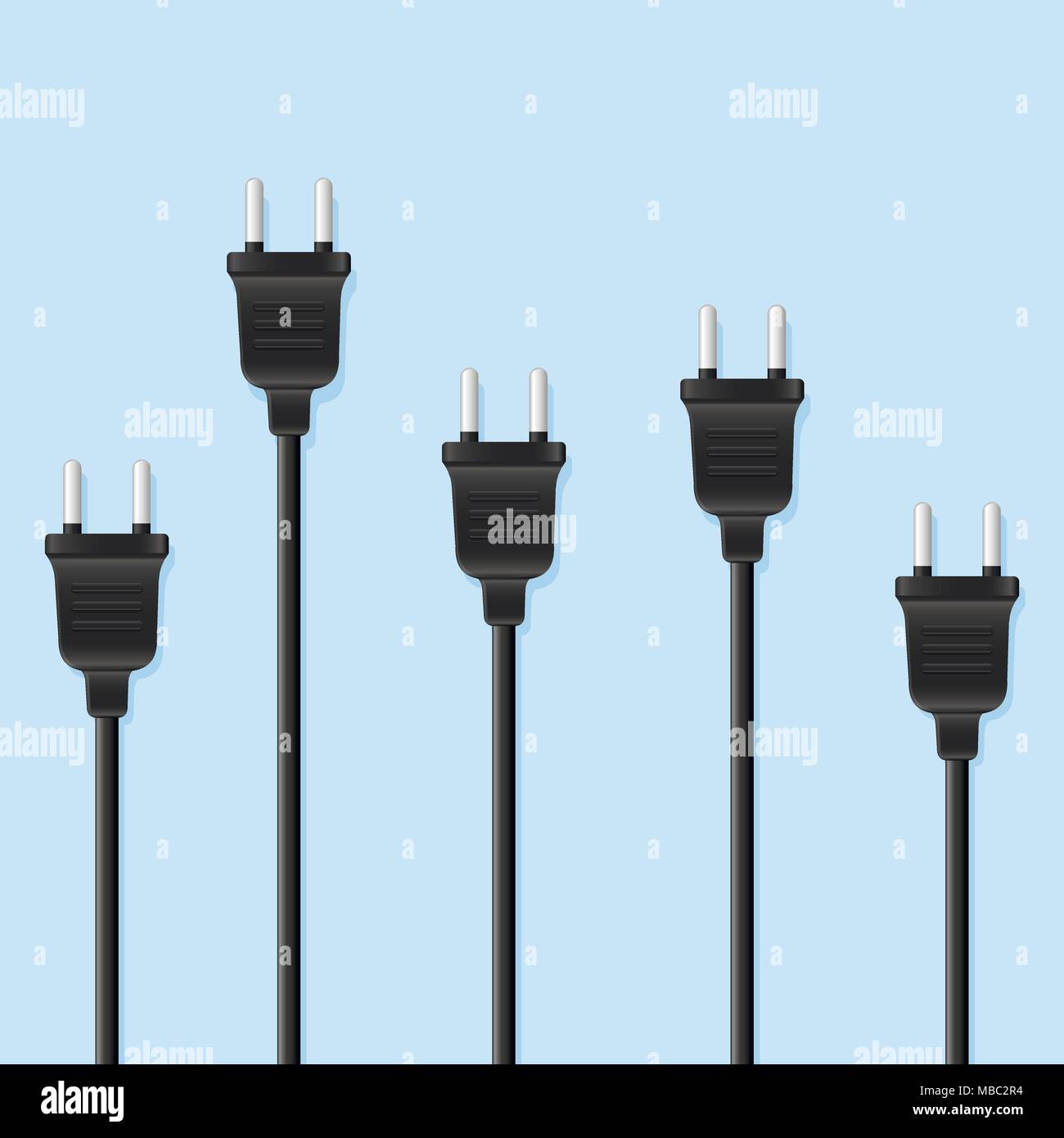 Many power supply plugs, vector illustration Stock Vector Image & Art ...