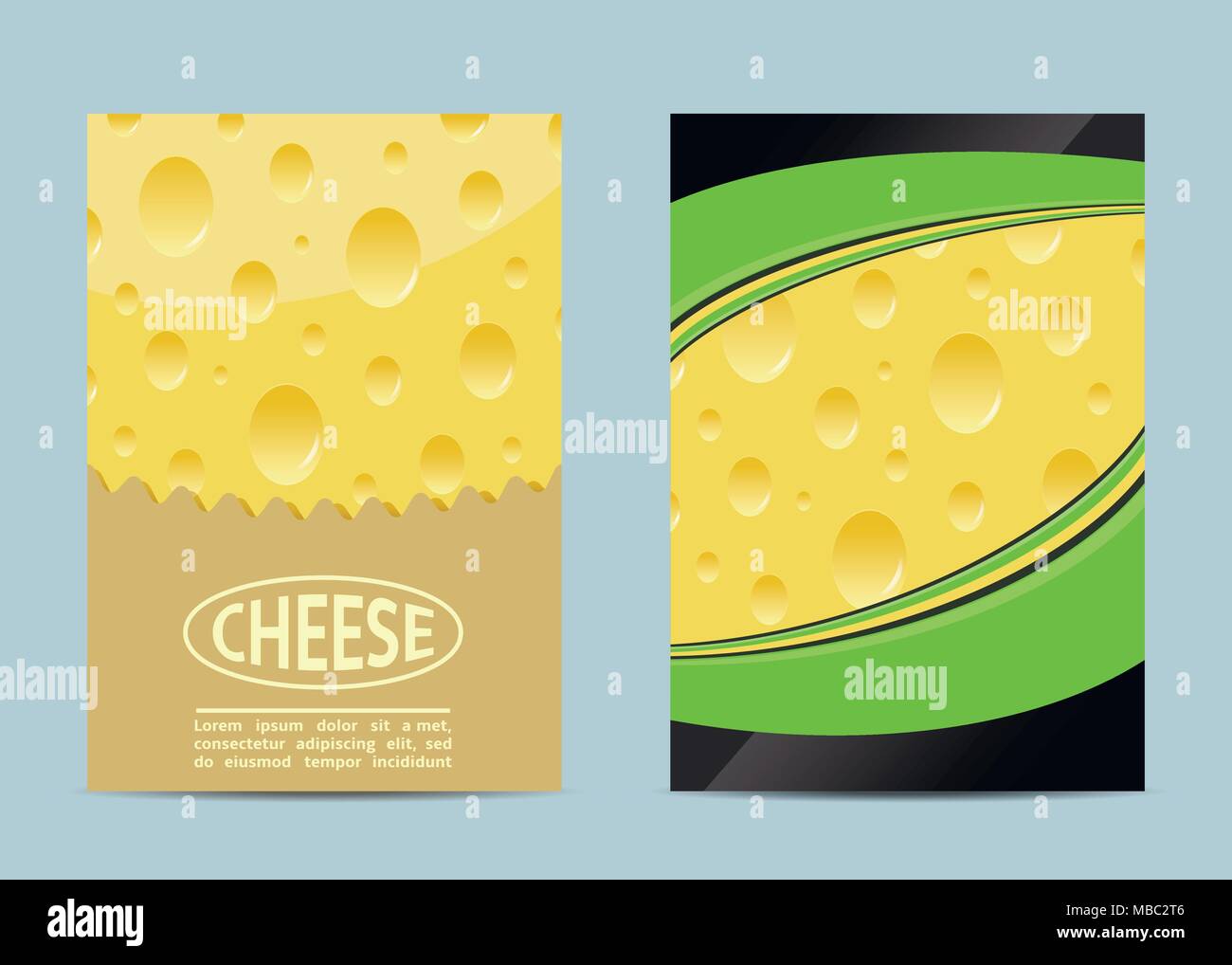 Flyer cheese banner book. Template design element. Vector background ...