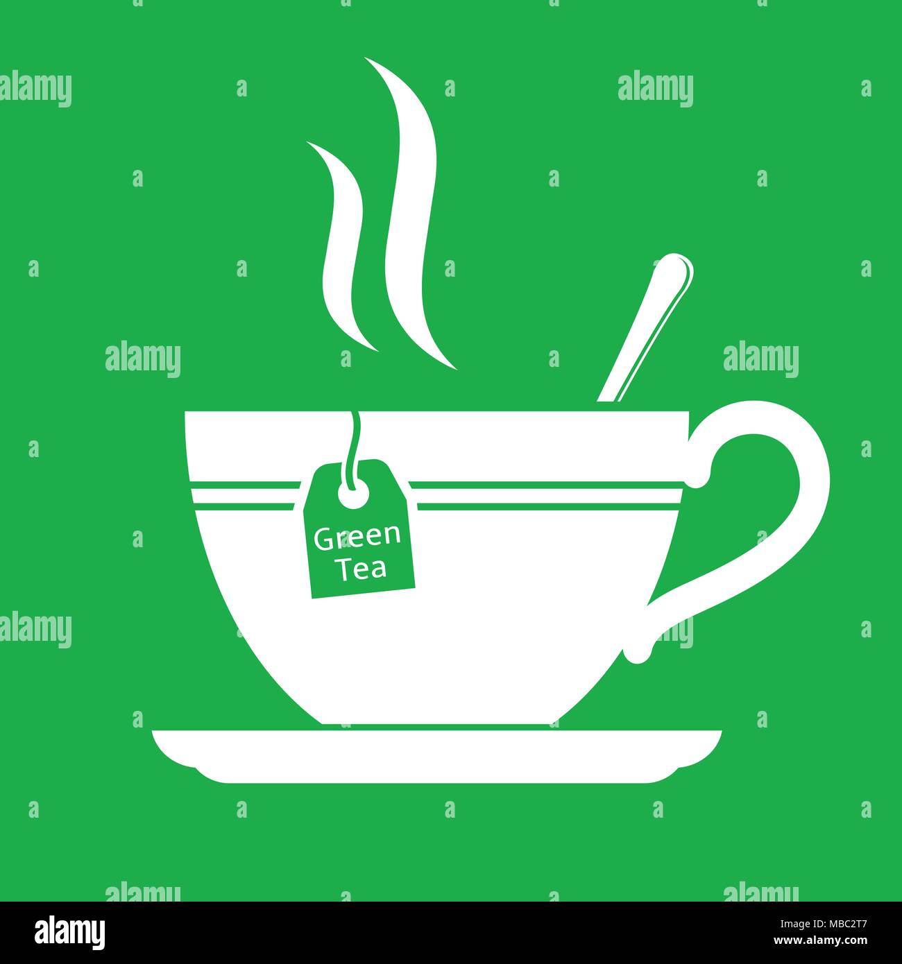 Aromatic green tea dry Stock Vector Images - Alamy