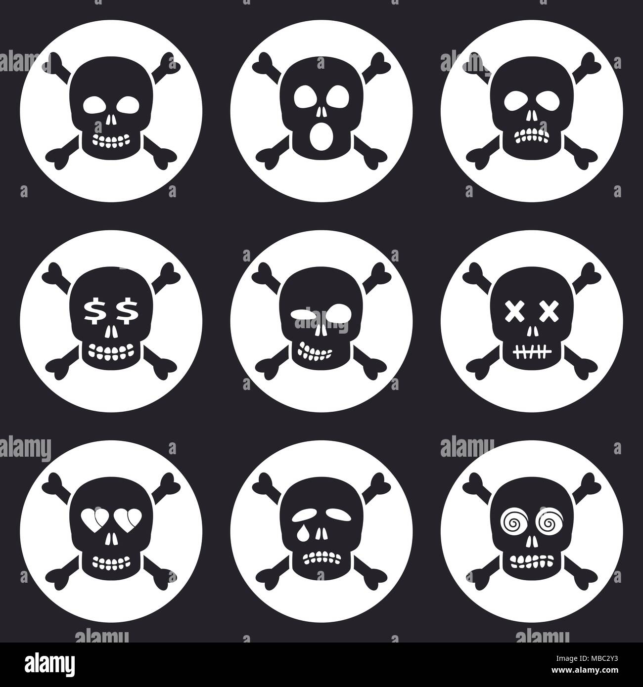 Positive emotion icons set Stock Vector Images - Alamy