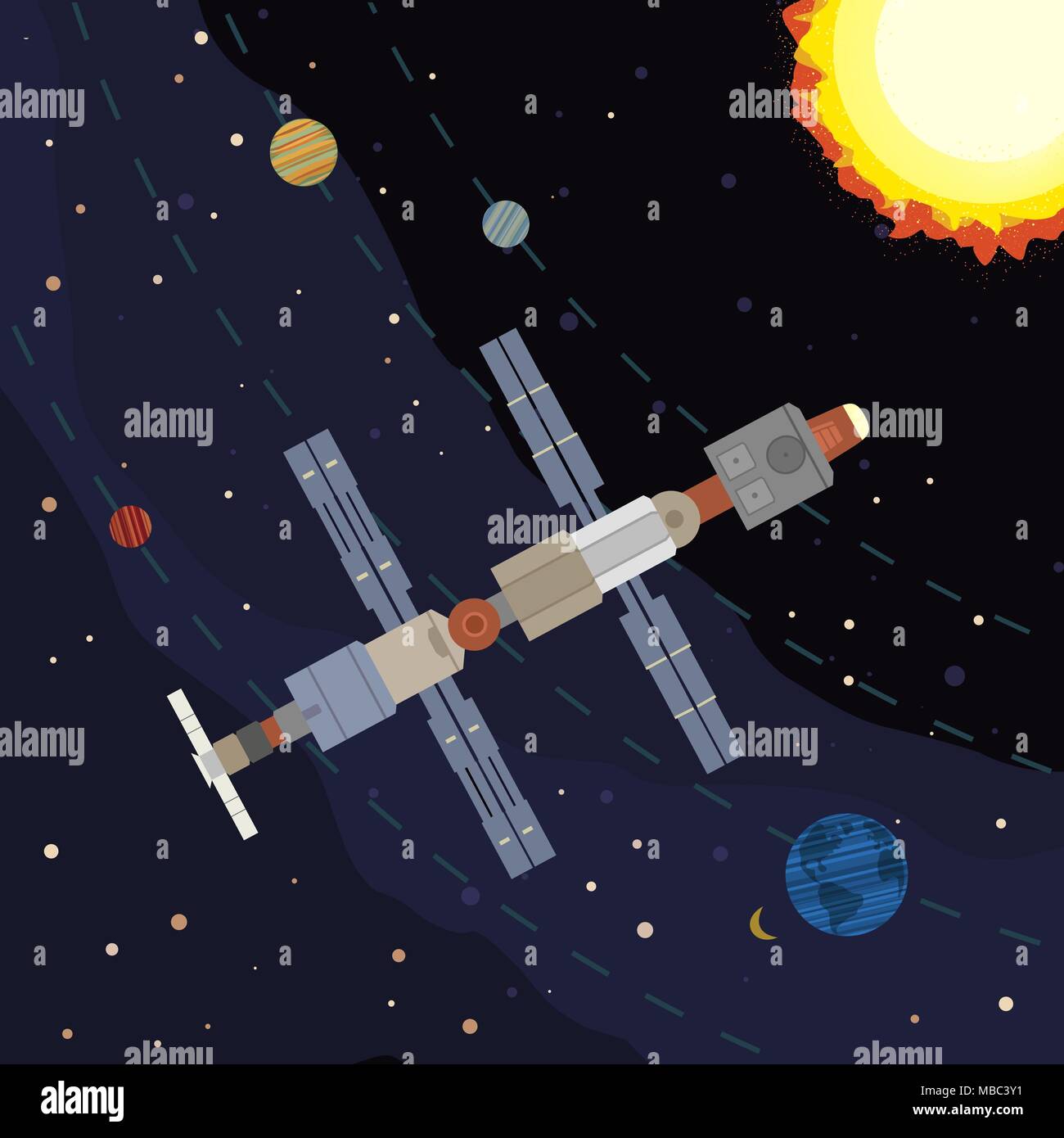 Outer space poster Stock Vector Image & Art - Alamy