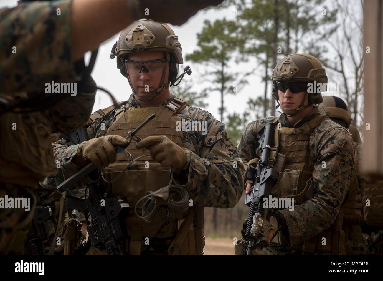 Cpl. Samuel Valderas primes an exterior strip charge during an urban ...