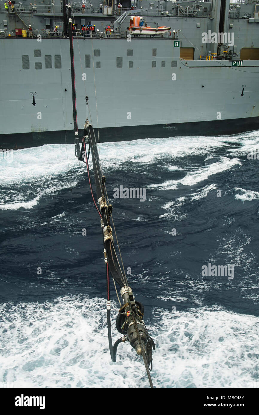 The dry cargo/ammunition ship USNS Medgar Evers (T-AKE 13)provides a ...