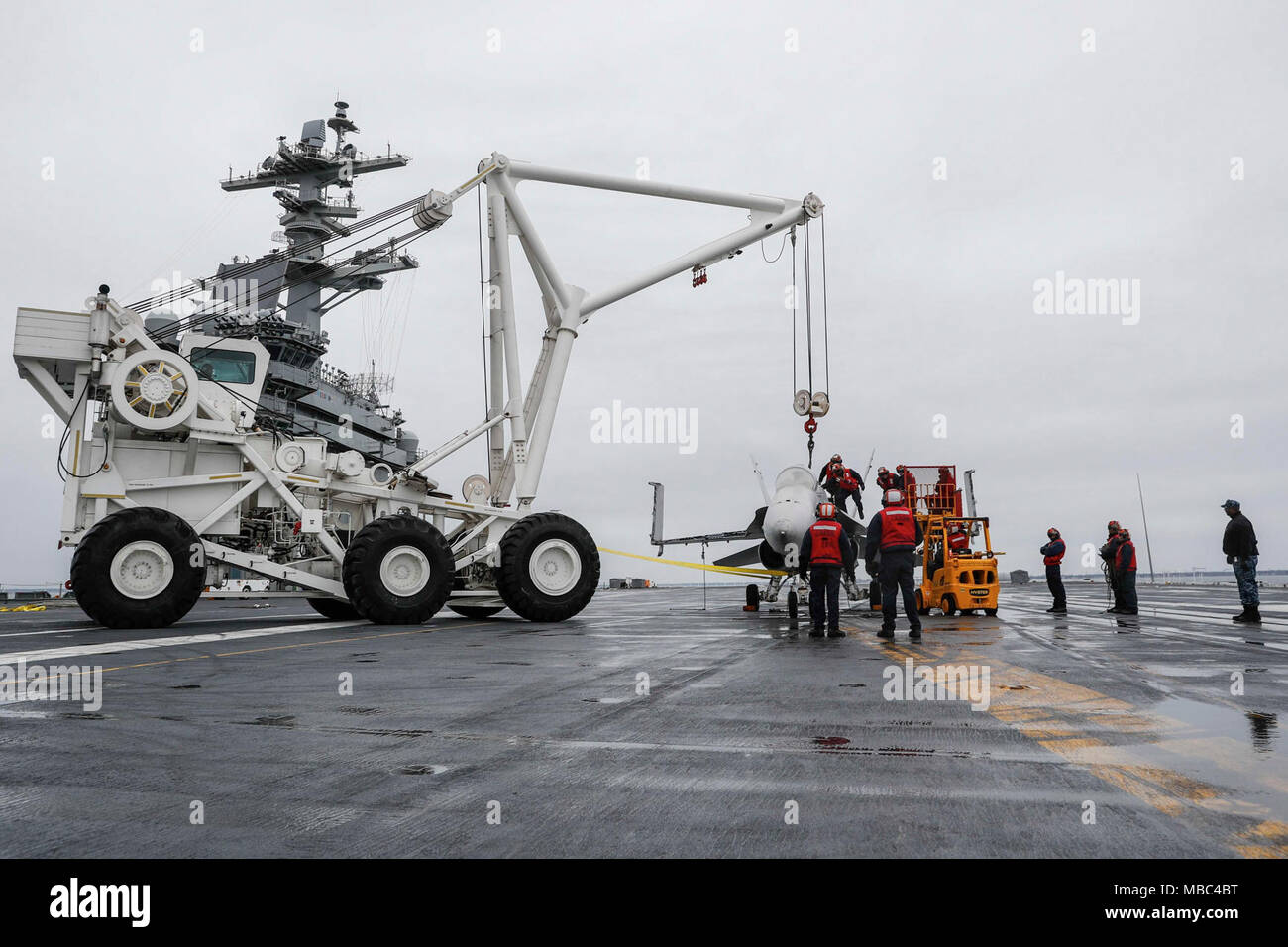 (Feb. 13, 2018) Sailors assigned to the crash and salvage team conduct ...