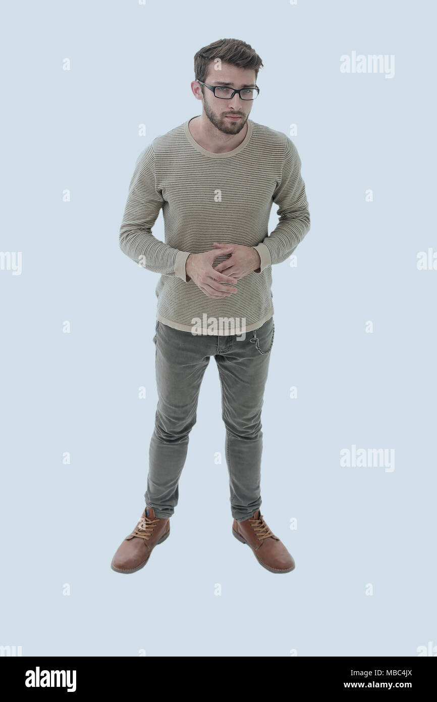 portrait of a serious young man. Photo in full length Stock Photo - Alamy