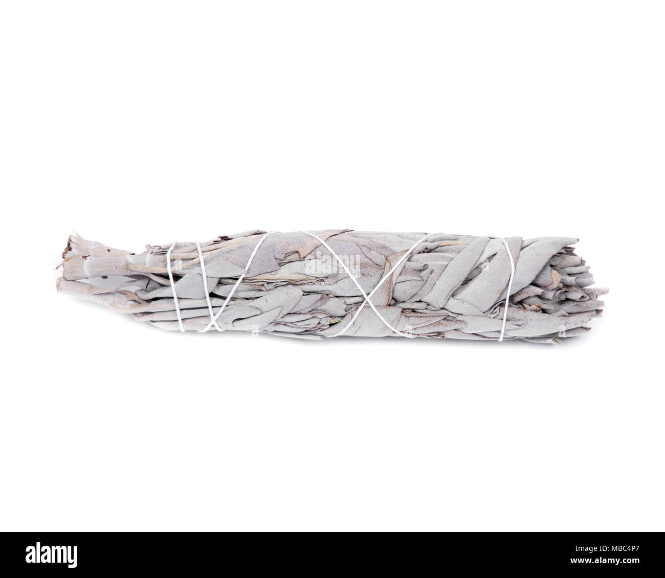 Sage smudge stick isolated on white background Stock Photo - Alamy