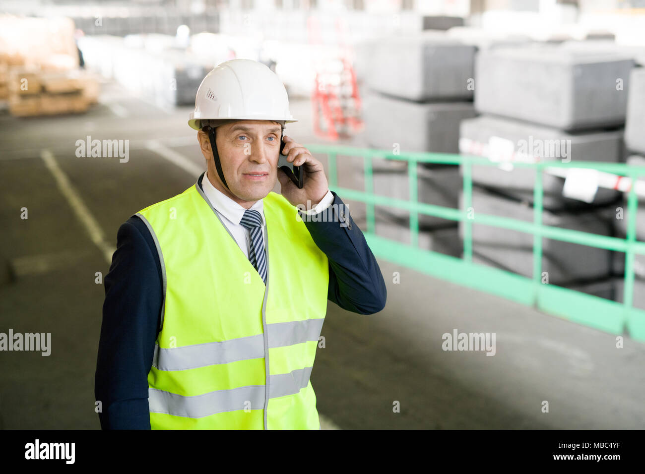Senior Factory Manager Stock Photo - Alamy