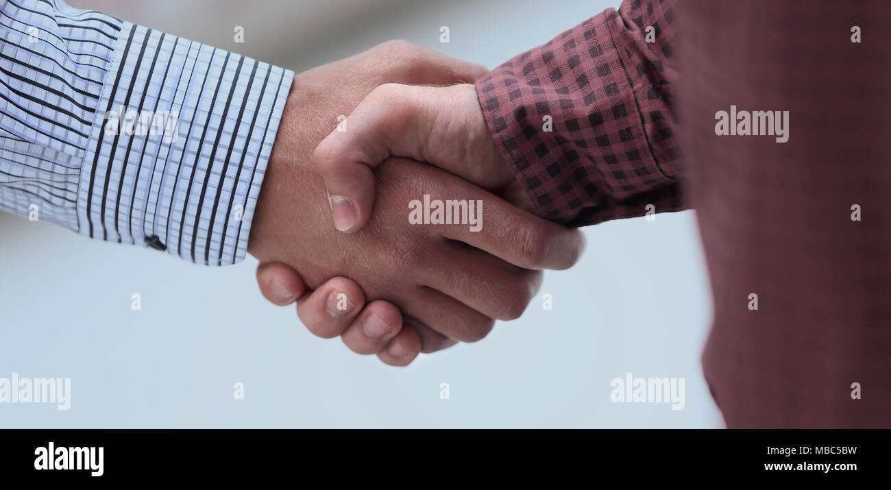 closeup.handshake Manager and the client Stock Photo - Alamy