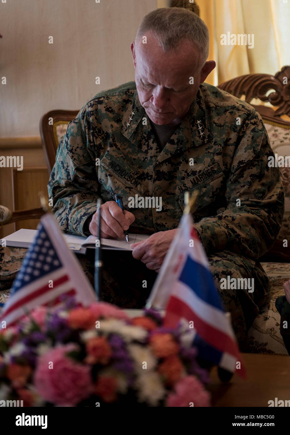 U.S. Marine Corps Lt. Gen. Lawrence Nicholson, commanding general, III ...