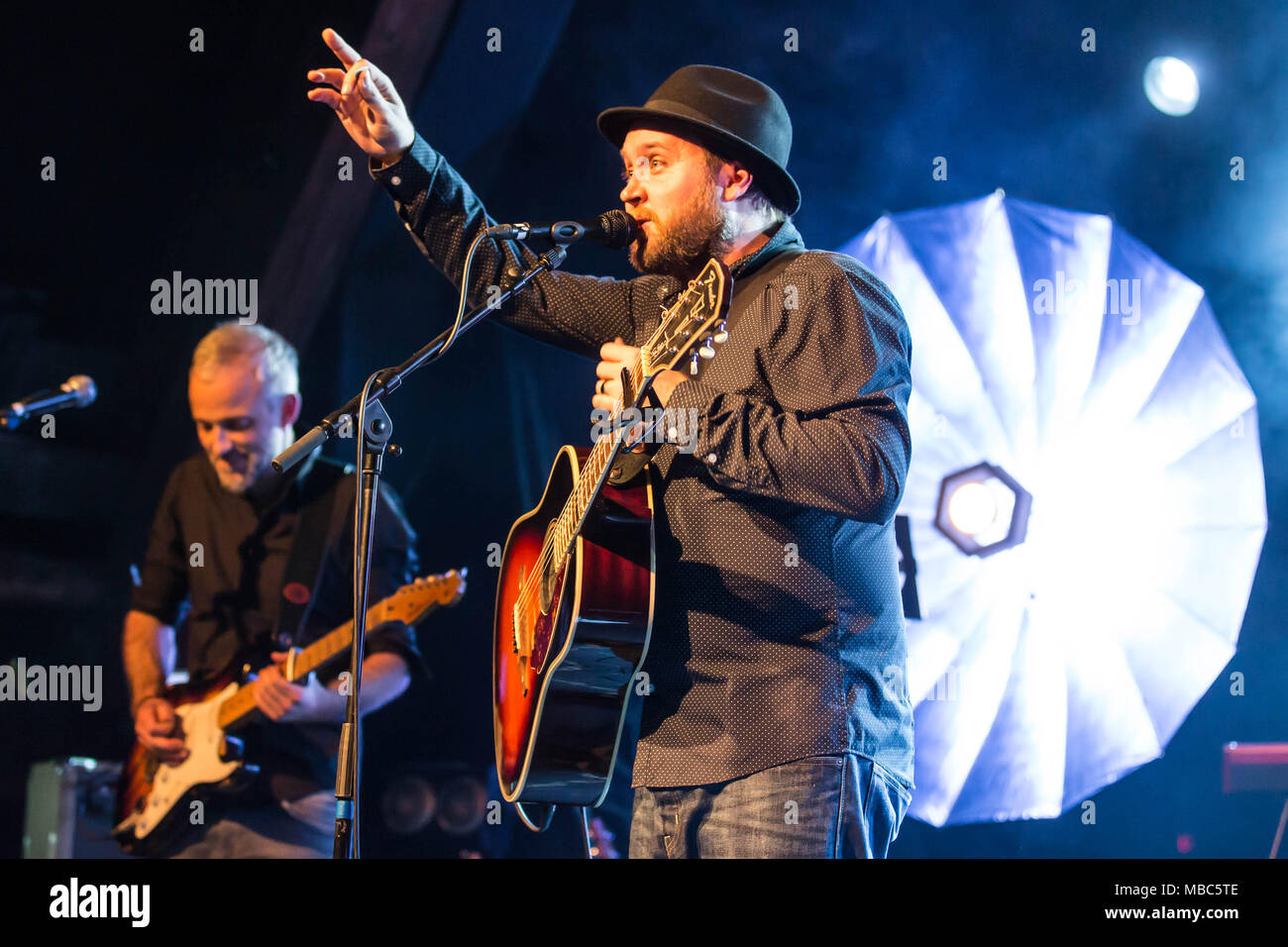 The Swiss singer and songwriter Lukas Linder alias Henrik Belden with ...