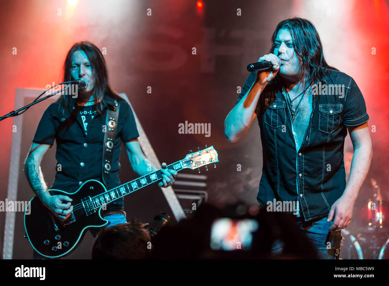 Thom Blunier, guitarist and Mark Fox, singer of the Swiss hard rock ...