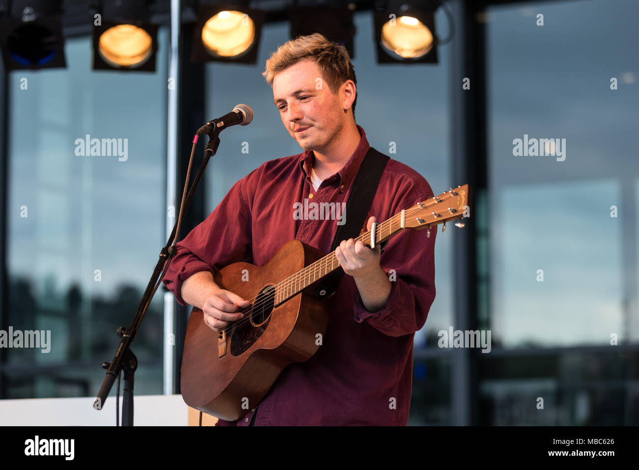 The British musician Lewis Watson live at the 25th Blue alls Festival ...