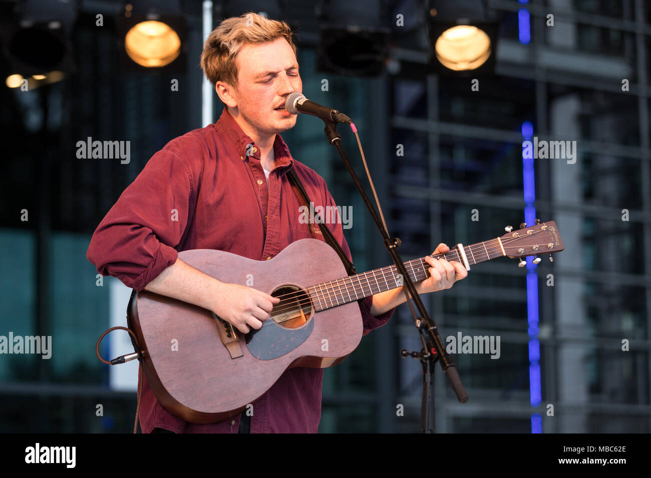 The British musician Lewis Watson live at the 25th Blue alls Festival ...