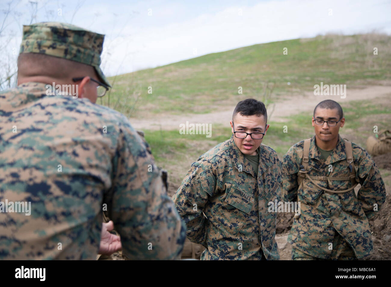 U.S. Marine SSgt. Trent Hess, a combat instructor at School of Infantry ...