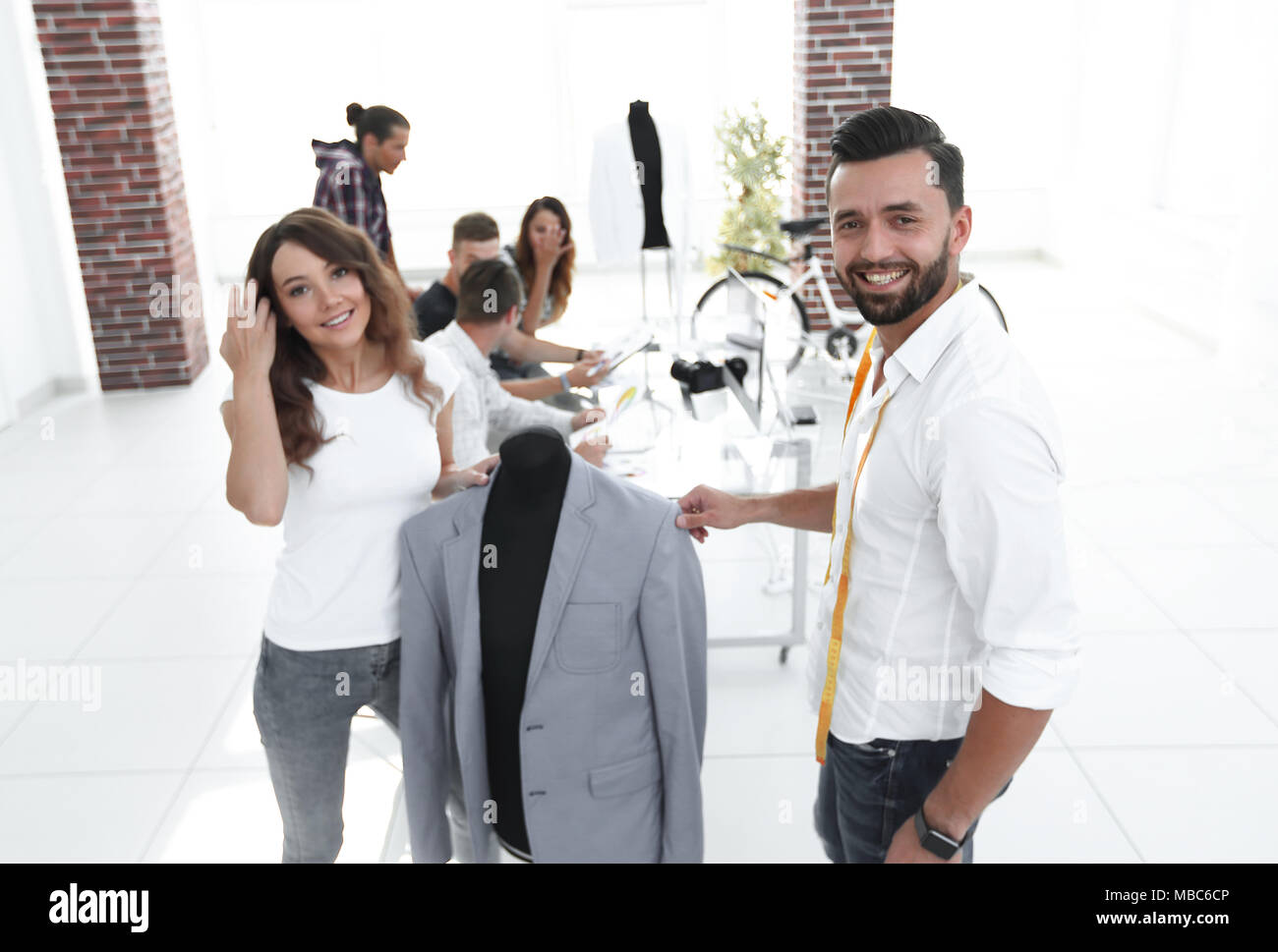 designers show new models of men's clothing Stock Photo - Alamy