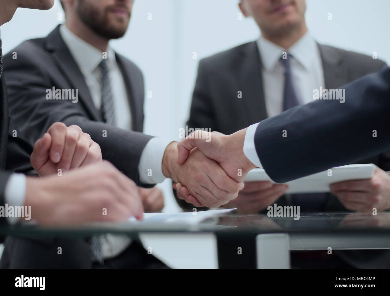 Business handshake and business people concept Stock Photo - Alamy