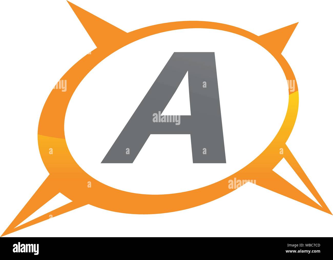 Compass Guide Solution Letter A Stock Vector Image & Art - Alamy