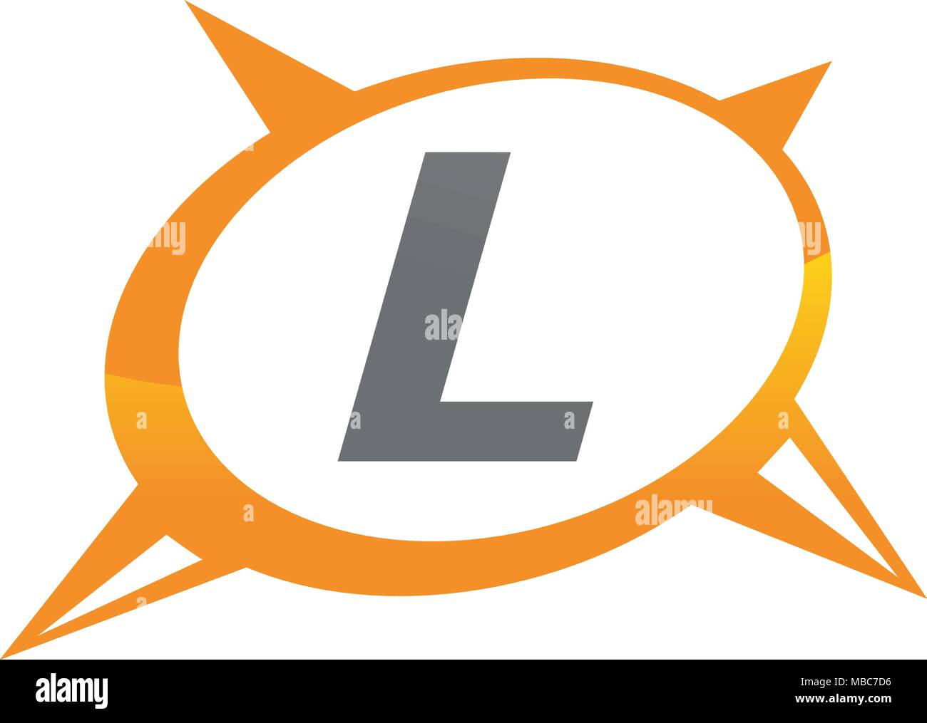 Compass Guide Solution Letter L Stock Vector Image & Art - Alamy