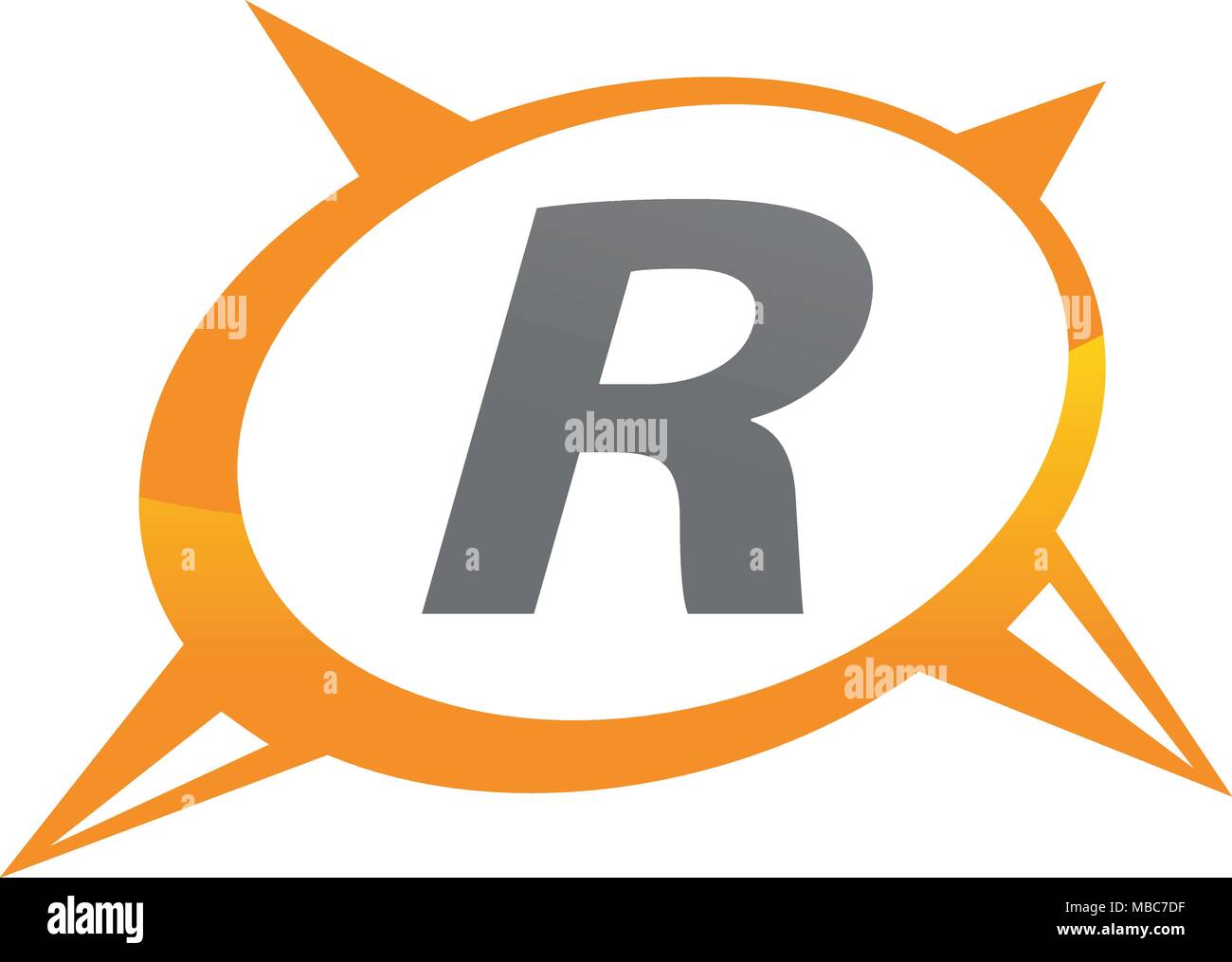 Compass Guide Solution Letter R Stock Vector Image & Art - Alamy