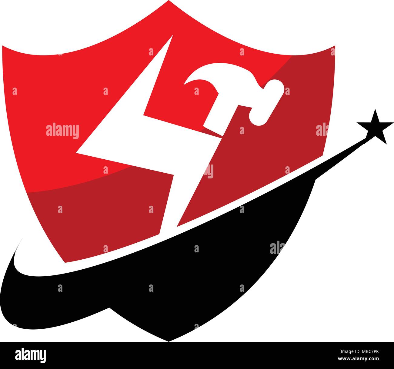 Construction shield Logo Design Template Vector Stock Vector Image ...