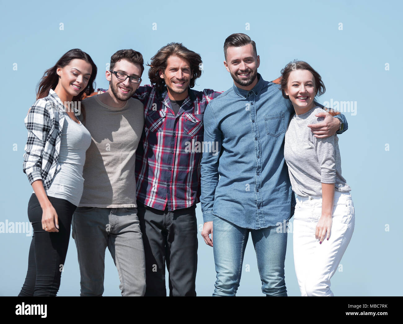 portrait of a friendly team of young people Stock Photo - Alamy