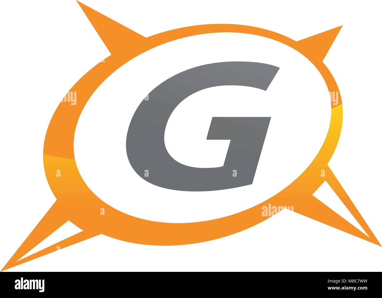 Compass Guide Solution Letter G Stock Vector Image & Art - Alamy