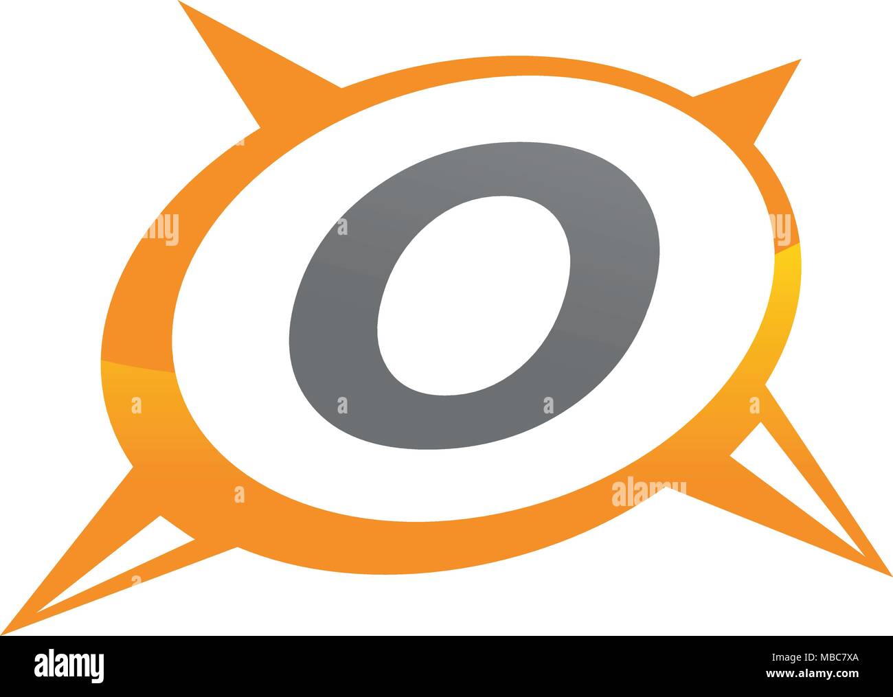 Compass Guide Solution Letter O Stock Vector Image & Art - Alamy