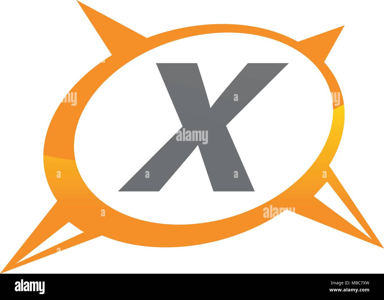 Compass Guide Solution Letter X Stock Vector Image & Art - Alamy