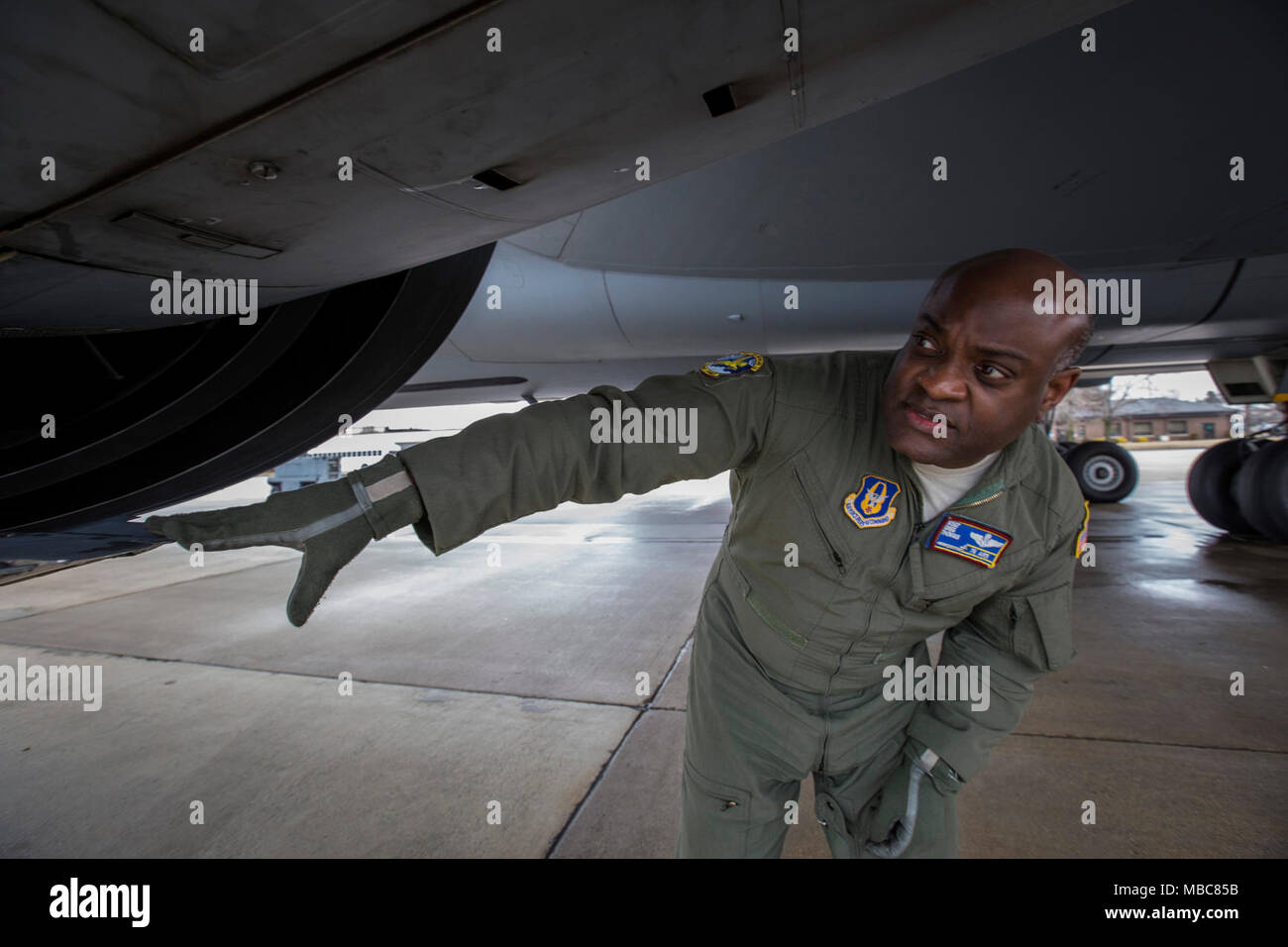 U.S. Air Force Master Sgt. Greg L. Thomas, a KC-10 Extender flight ...