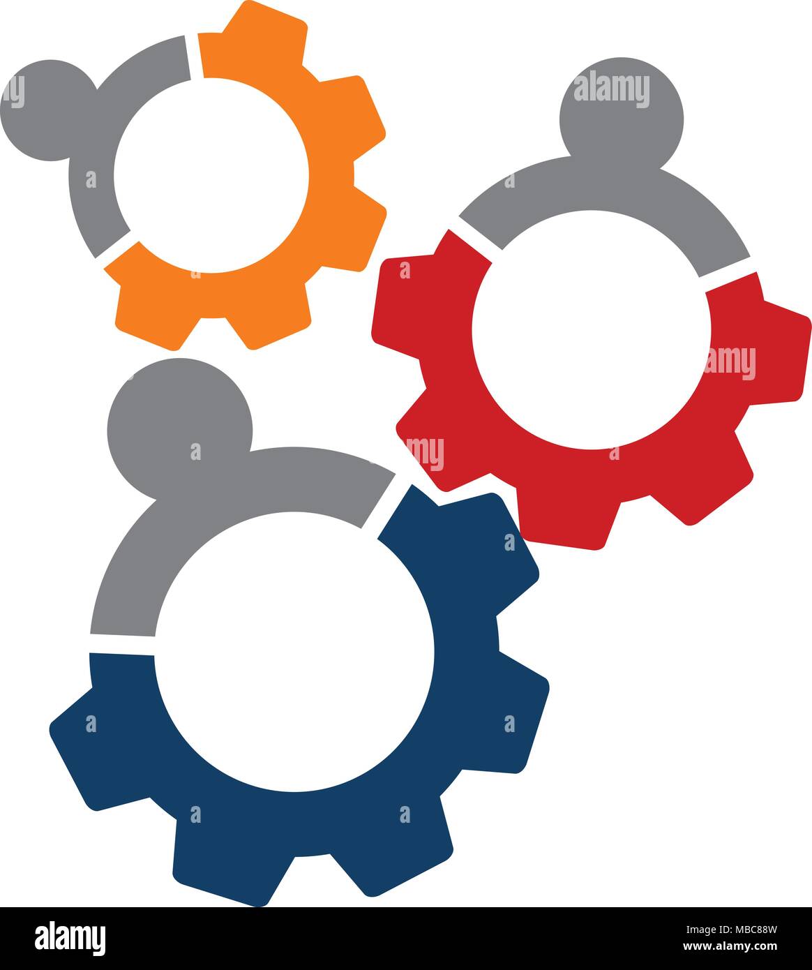 Team Work Gear Stock Vector Image & Art - Alamy