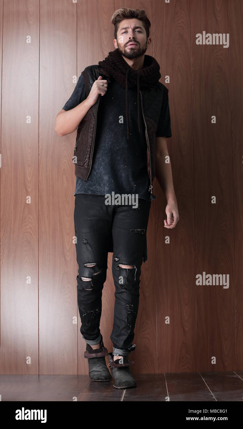 handsome young male model posing in studio Stock Photo - Alamy
