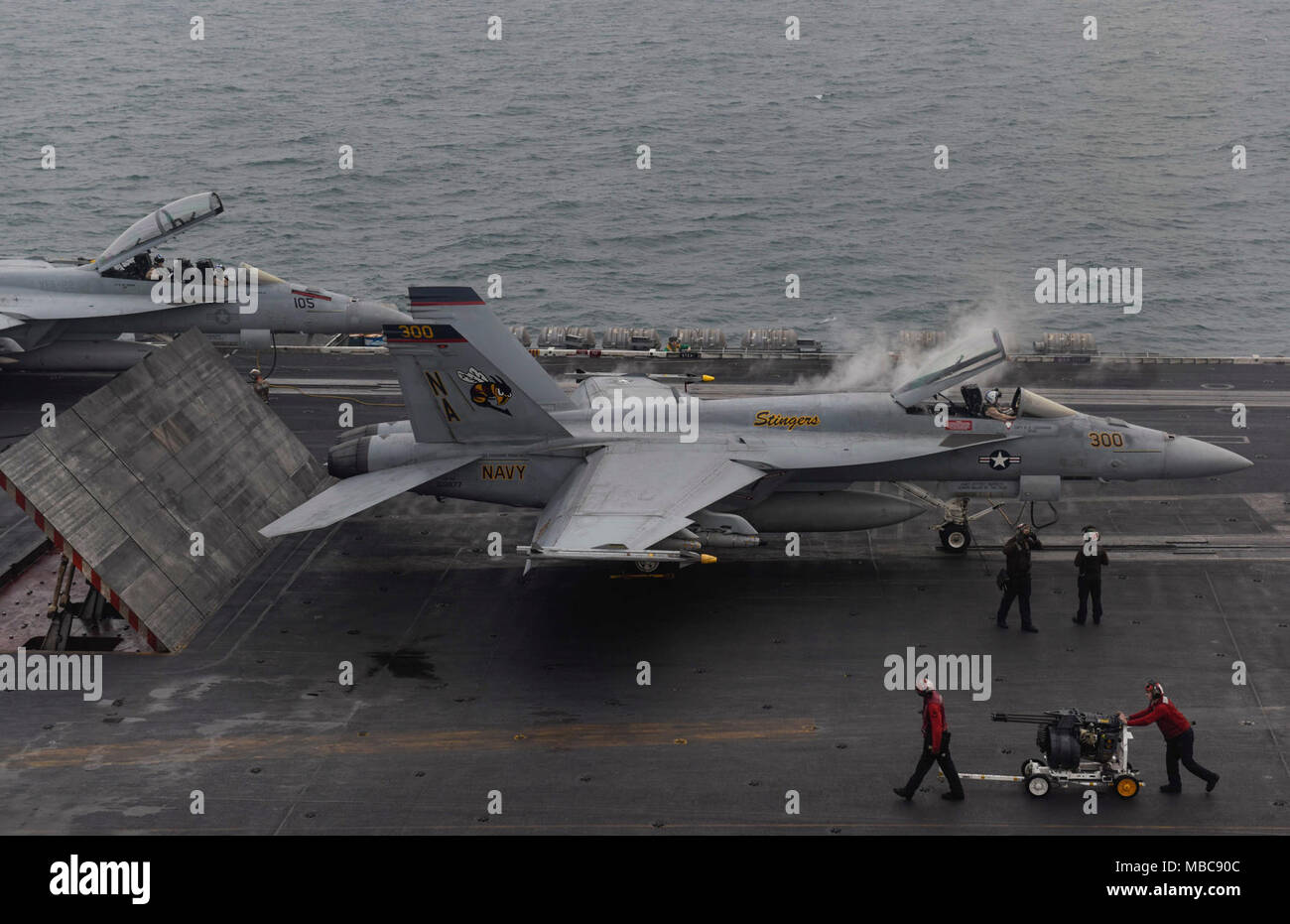 ARABIAN GULF (Feb. 15, 2018) An F/A-18E Super Hornet, assigned to the ...