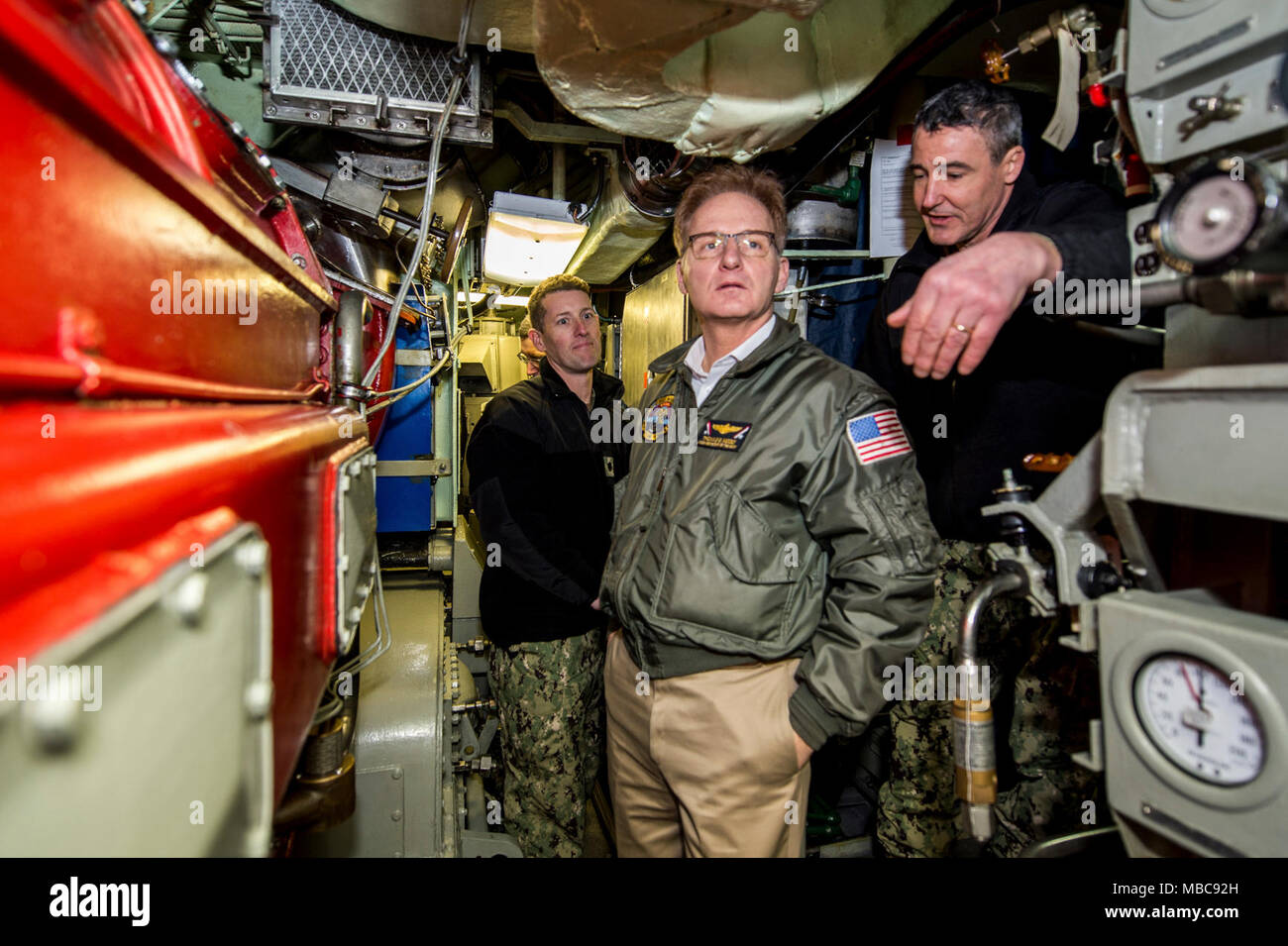 Undersecretary of the Navy, the honorable Thomas B. Modly, tours the ...