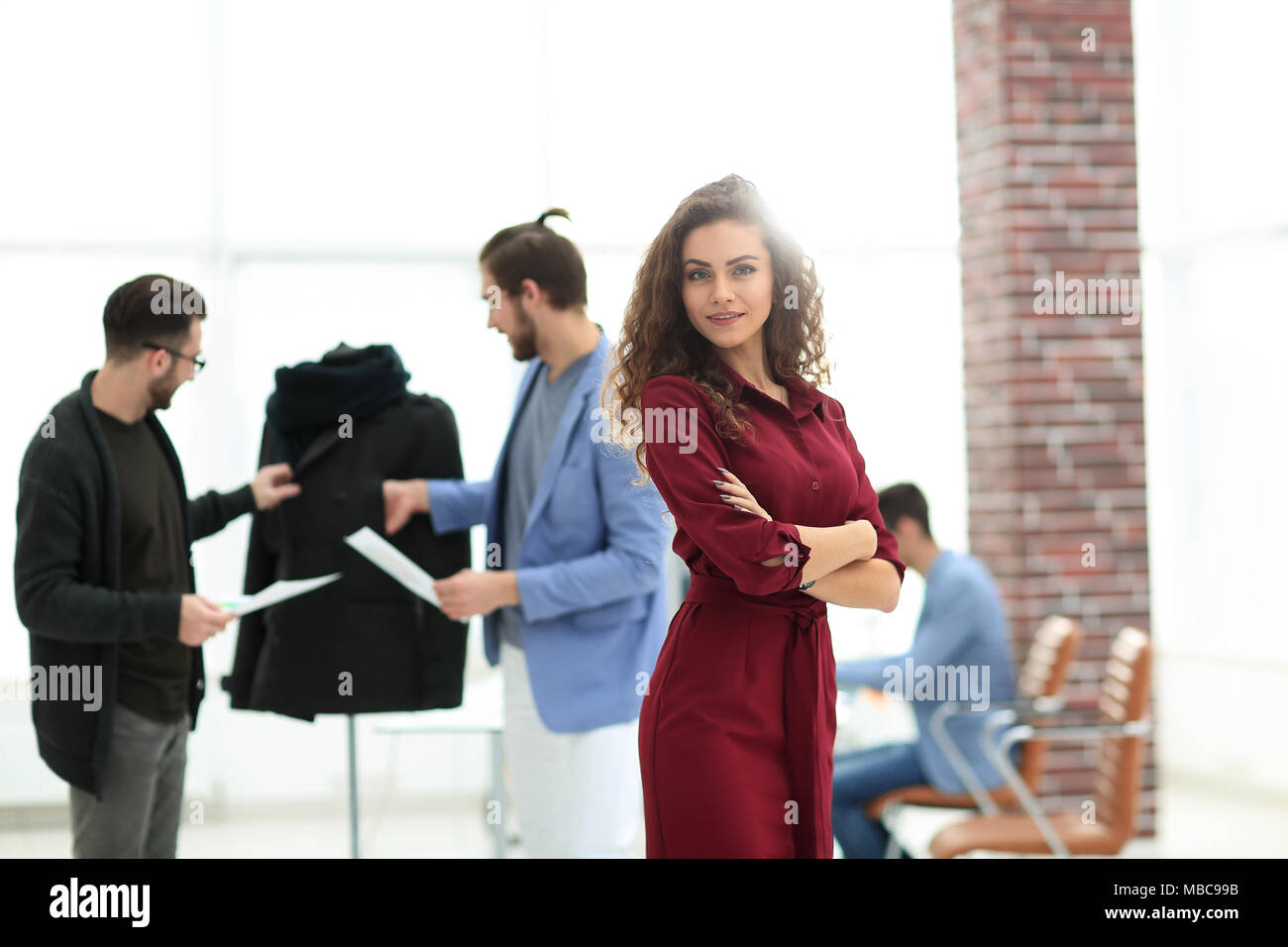 fashion designer, on Studio background Stock Photo - Alamy