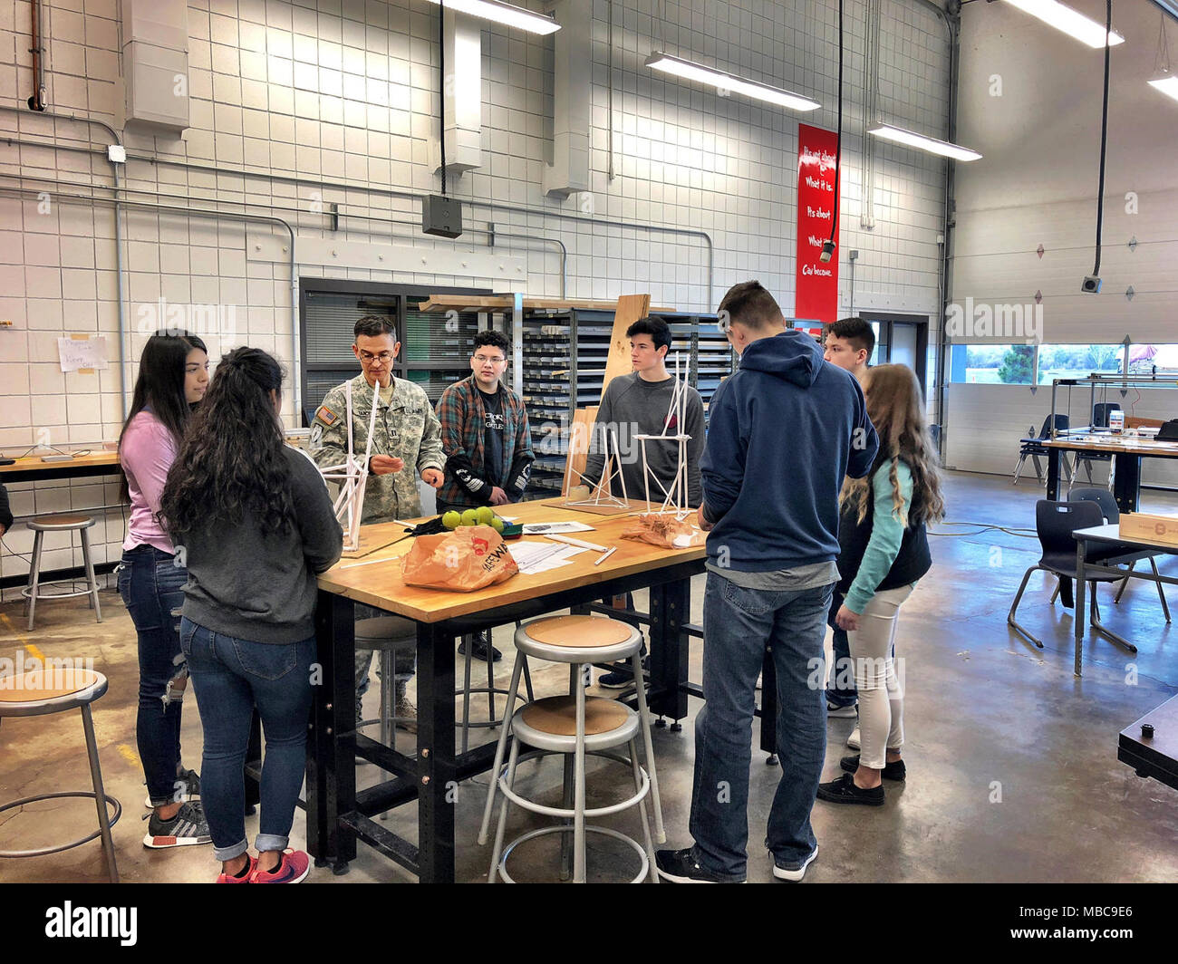 Army Cpt. Brent Vance explains the concept of tension and compression ...