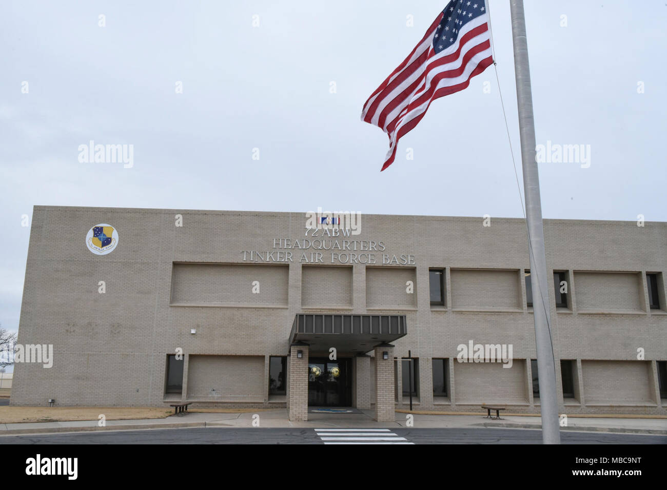 The 72nd Air Base Wing Headquarters, Bldg. 1002, shown on Feb. 16, 2018 ...