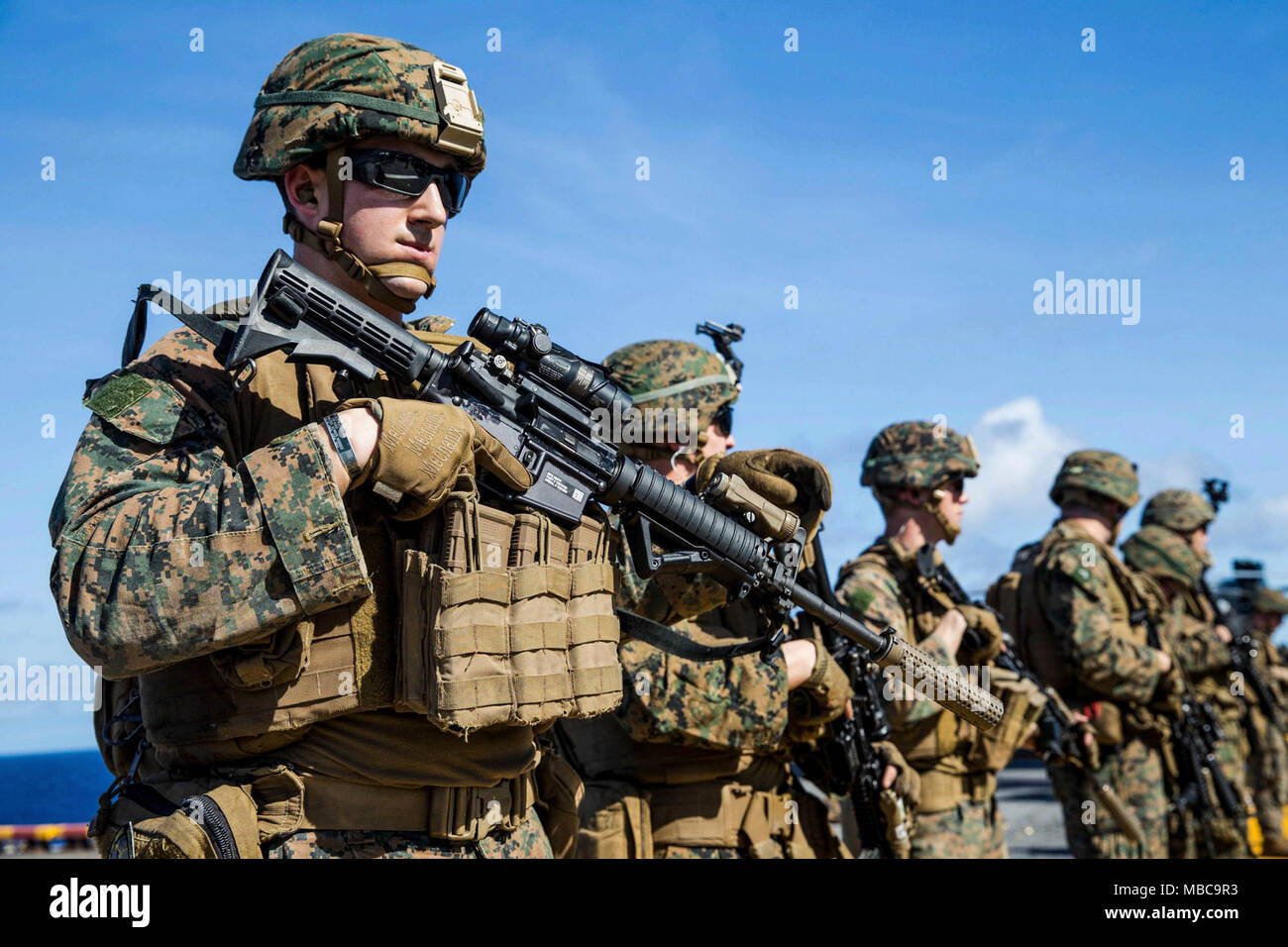 A U.S. Marine with Battalion Landing Team, 2nd Battalion, 6th Marine ...