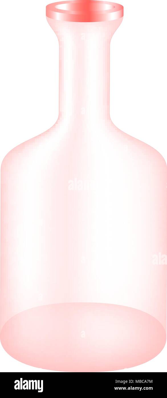 Empty bottle in red design on white background Stock Vector Image & Art ...