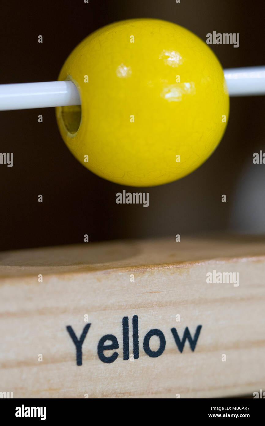 Yellow color Wooden toy to learn and play with shapes and color ...
