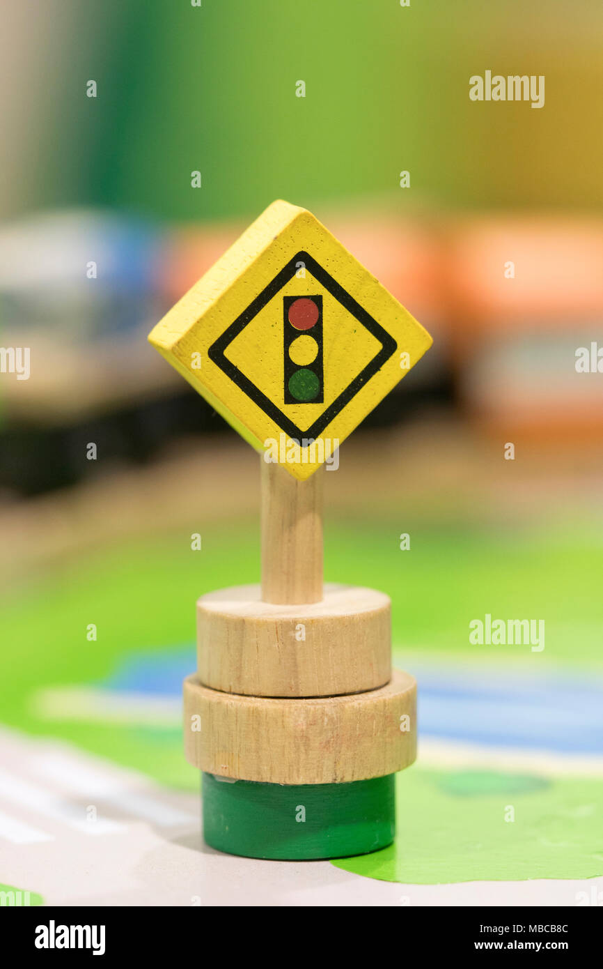 stop road sign - Wooden Toy Set and Street Signs Play set Educational ...
