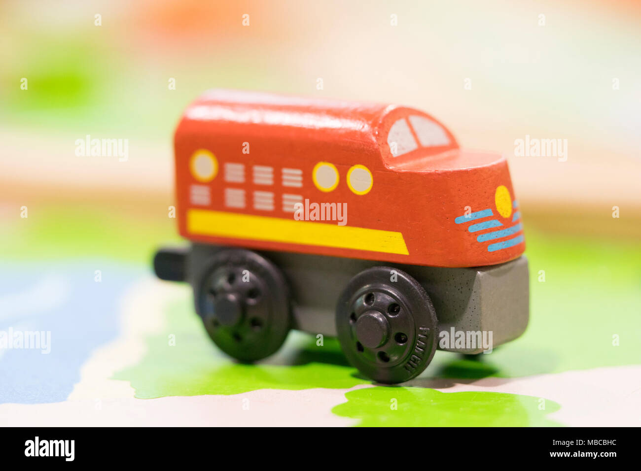 Wooden toy Red train - Toys for kids Play set Educational toys for ...