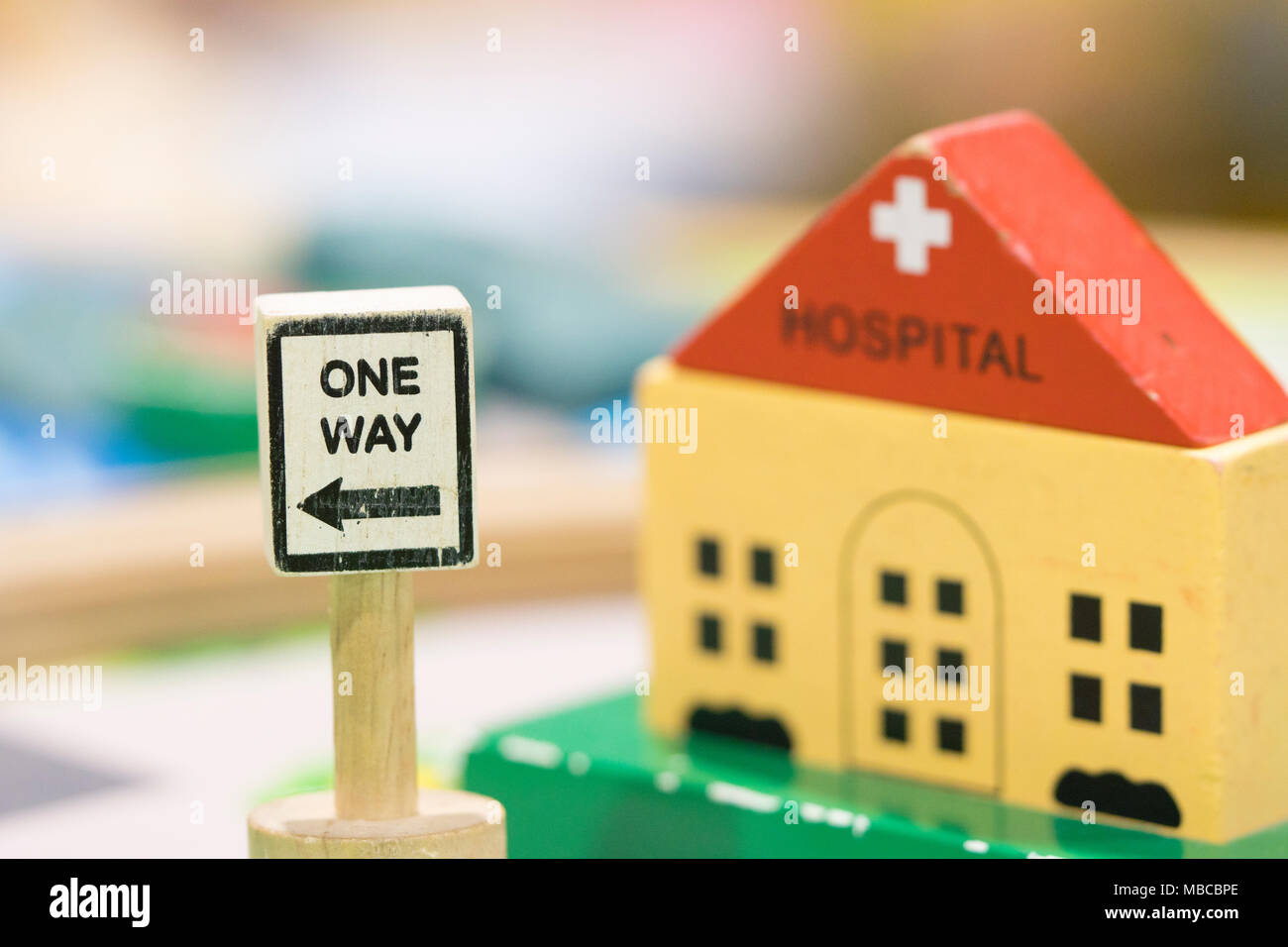 Hospital Wooden Toy Set and One way Signs Play set Educational toys for ...