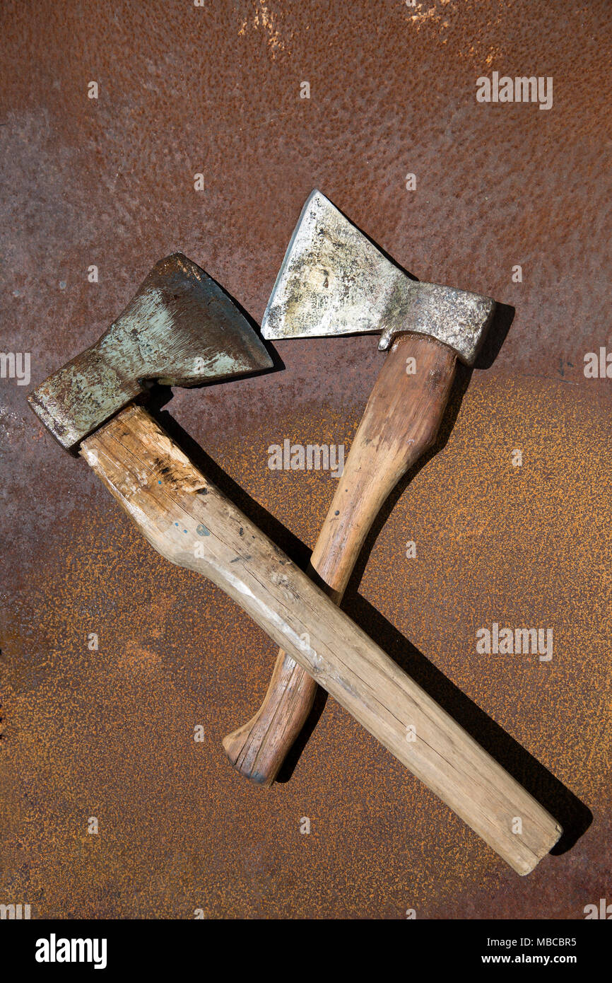Old axes hi-res stock photography and images - Alamy