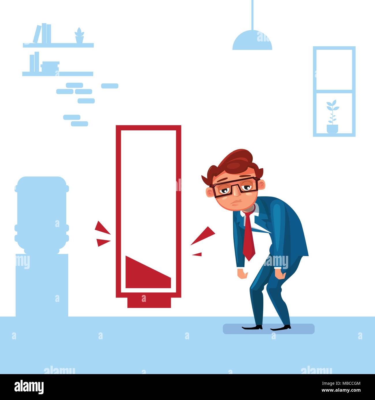 Cartoon character empty battery hi-res stock photography and images - Alamy