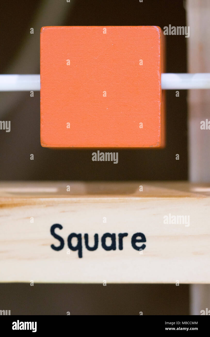 Orange color Square - Wooden toys to learn and play with shapes and ...